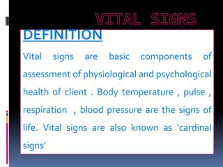 Seminar on vital signs | PPT