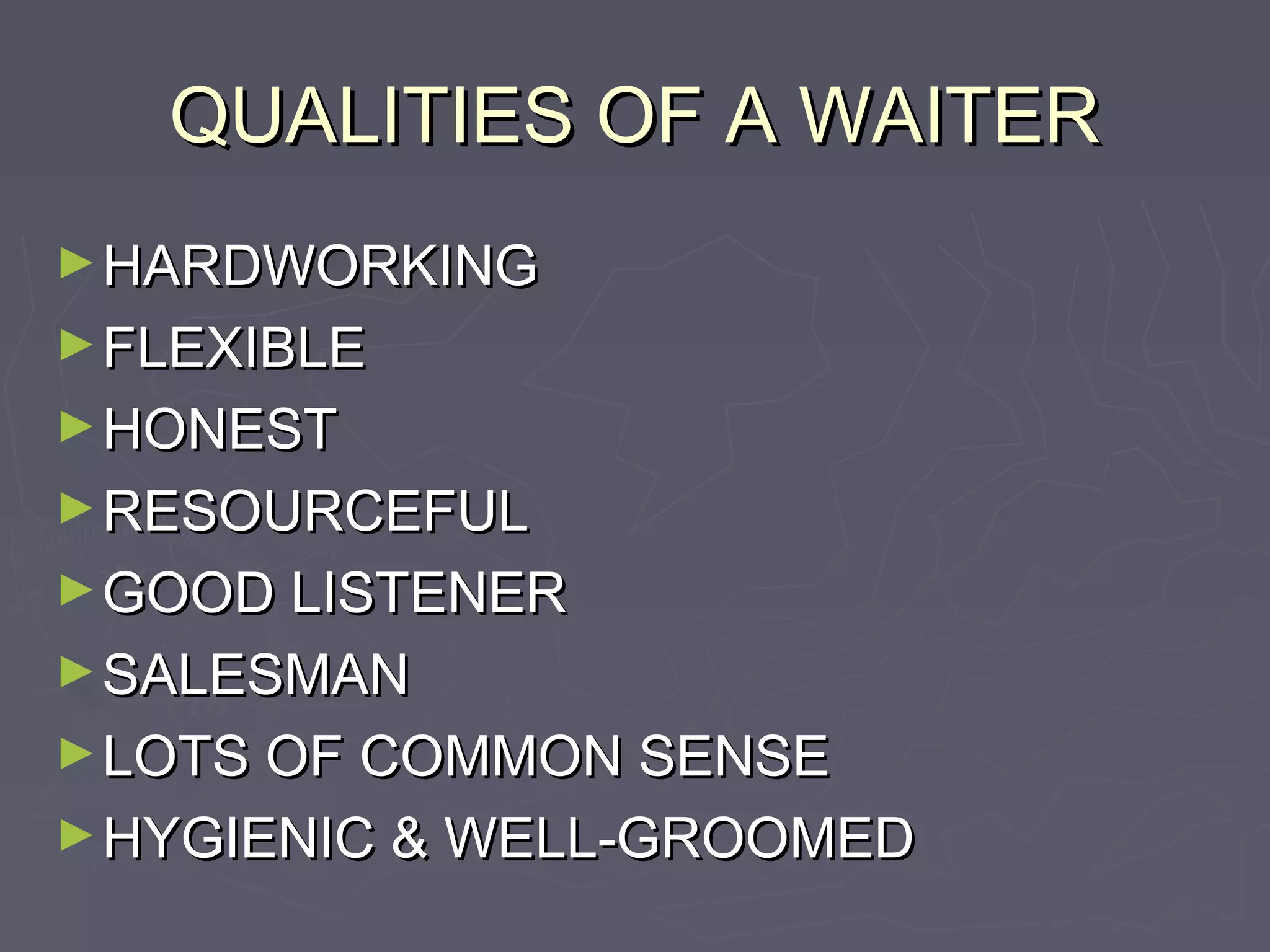 Seminar on Waitering | PPT