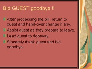 Seminar on Waitering | PPT