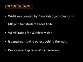 Seminar on wi vi | PPTX