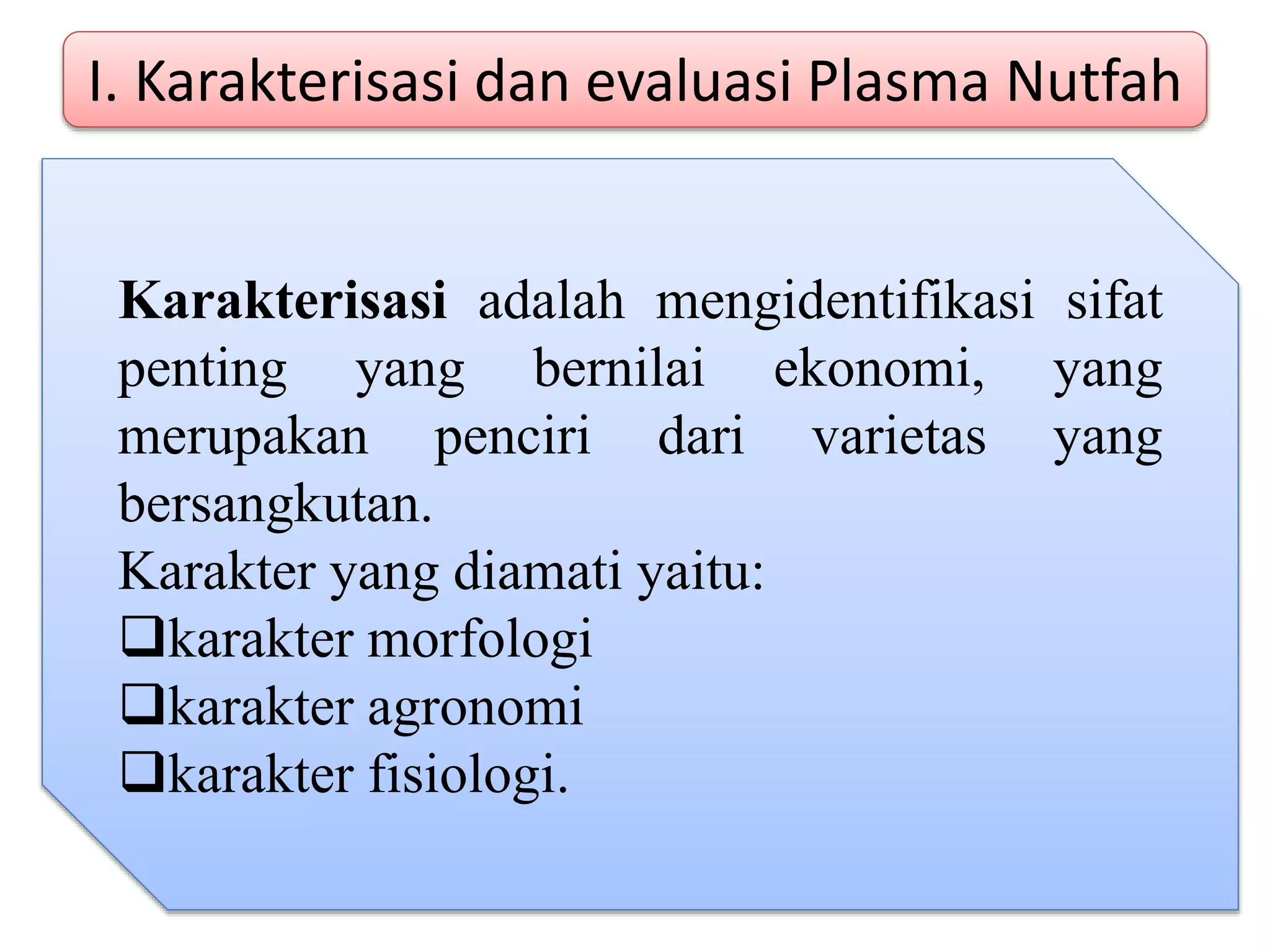 konservasi plasma nutfah | PPTX