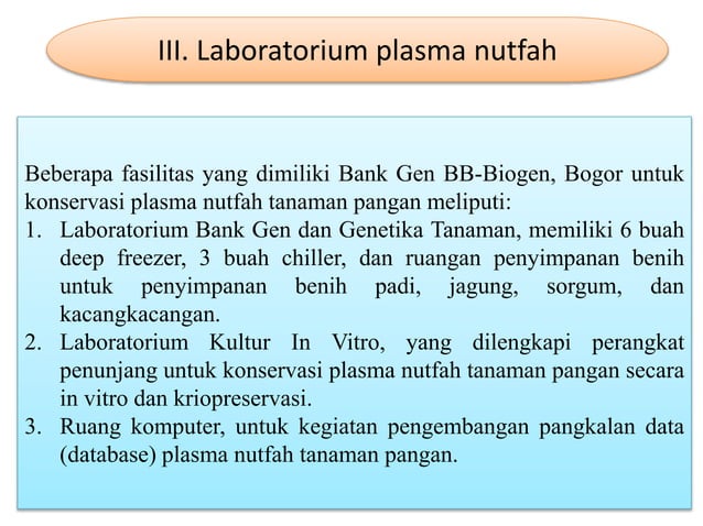 konservasi plasma nutfah | PPTX