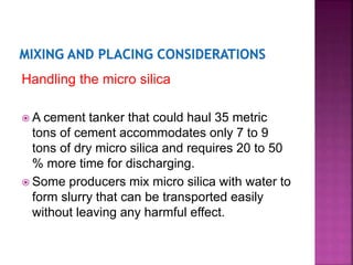 MICRO SILICA AS AN ADVANCED CONSTRUCTION MATERIAL | PPTX