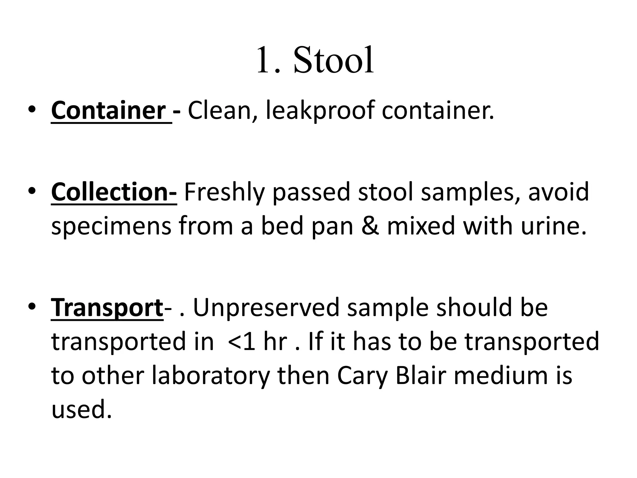 samplecollection and transport of sample | PPTX