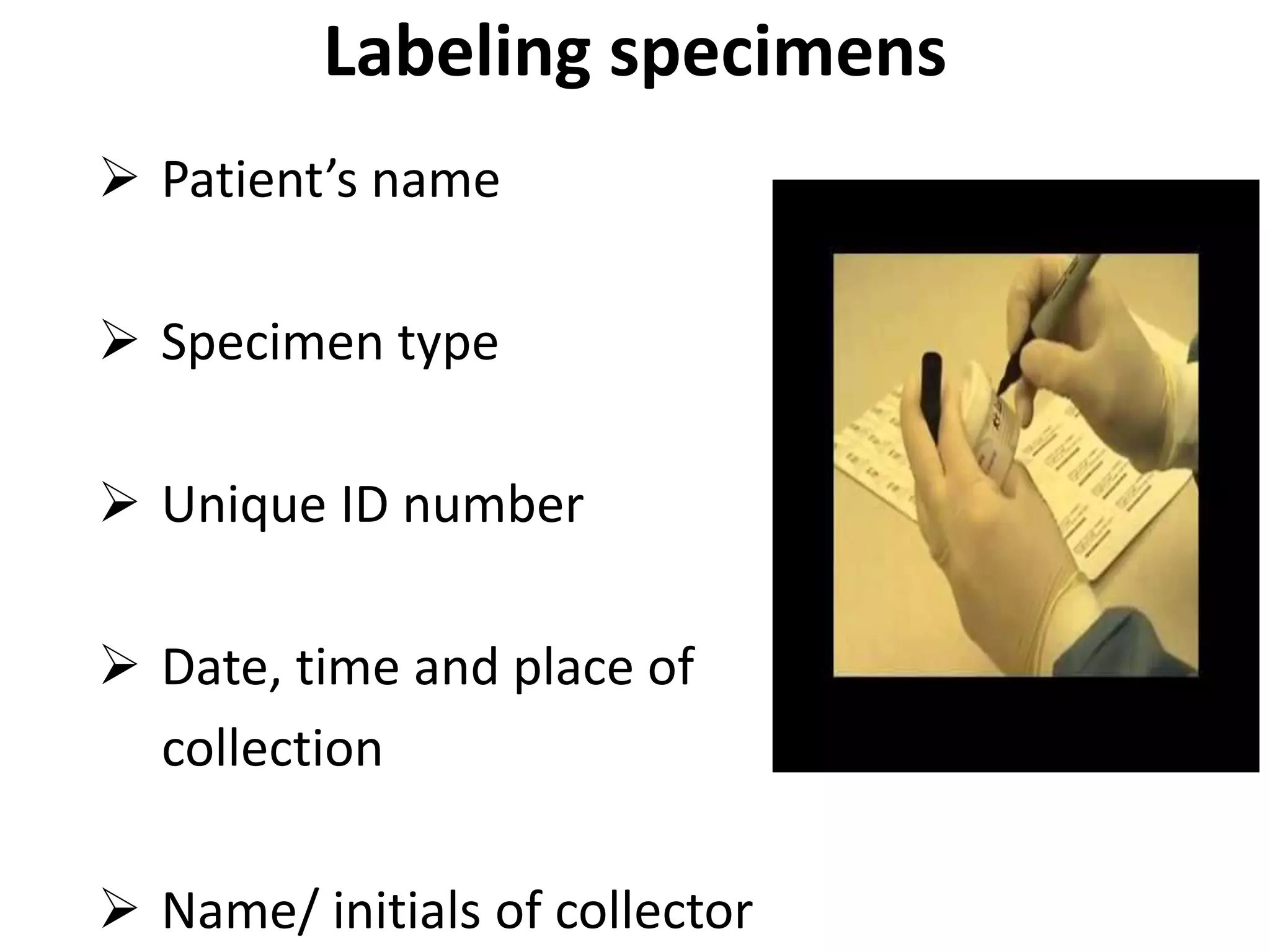 samplecollection and transport of sample | PPTX