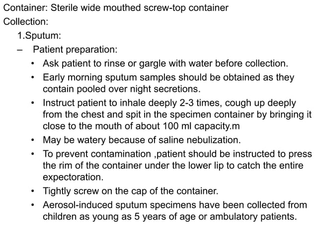samplecollection and transport of sample | PPTX