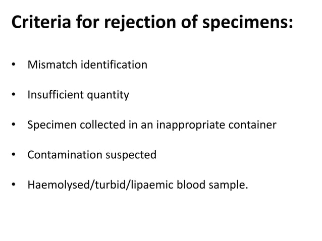 samplecollection and transport of sample | PPTX
