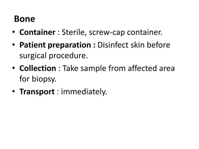 samplecollection and transport of sample | PPTX