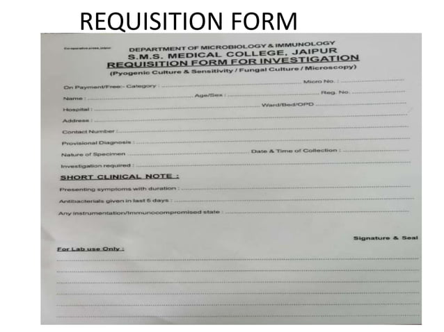 samplecollection and transport of sample | PPTX