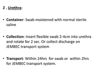 samplecollection and transport of sample | PPTX