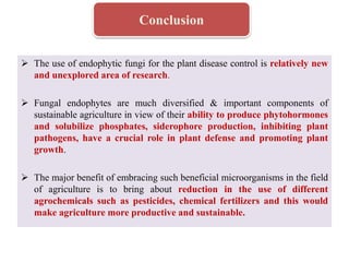 Exploitation of endophytic fungi for plant disease management | PPT