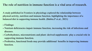 Role Of Nutrition In Immune Function.... | PDF