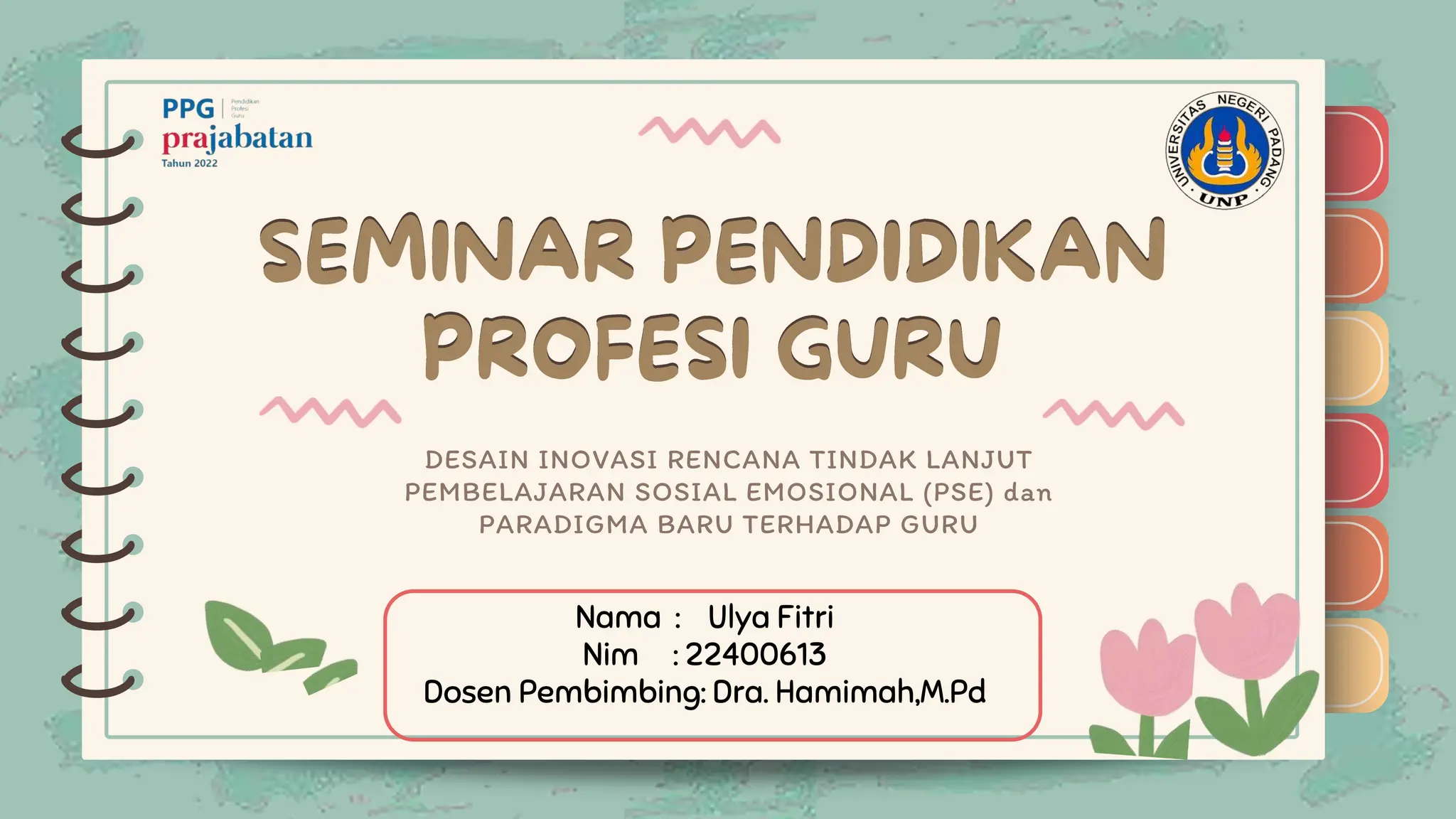 Dokumen ini berisi tentang seminar pendidikan profesi guru yang berkaitan dengan pembelajaran ...
