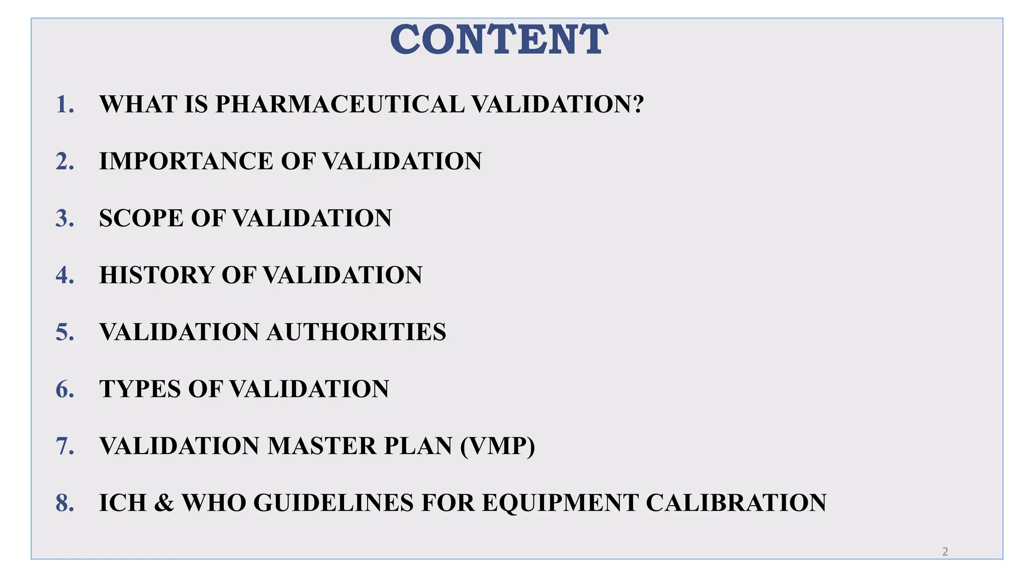 Pharmaceutical Validation: Role in Phamaceutical Industry | PPTX