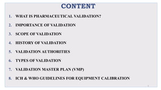Pharmaceutical Validation: Role in Phamaceutical Industry | PPTX