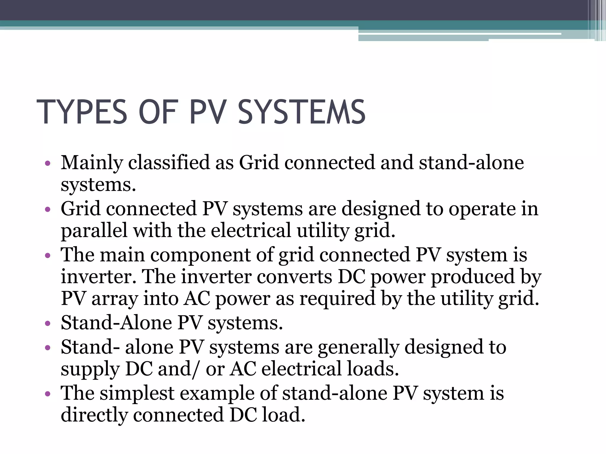 Seminar photovoltaic and temprature gradient sensor | PPTX