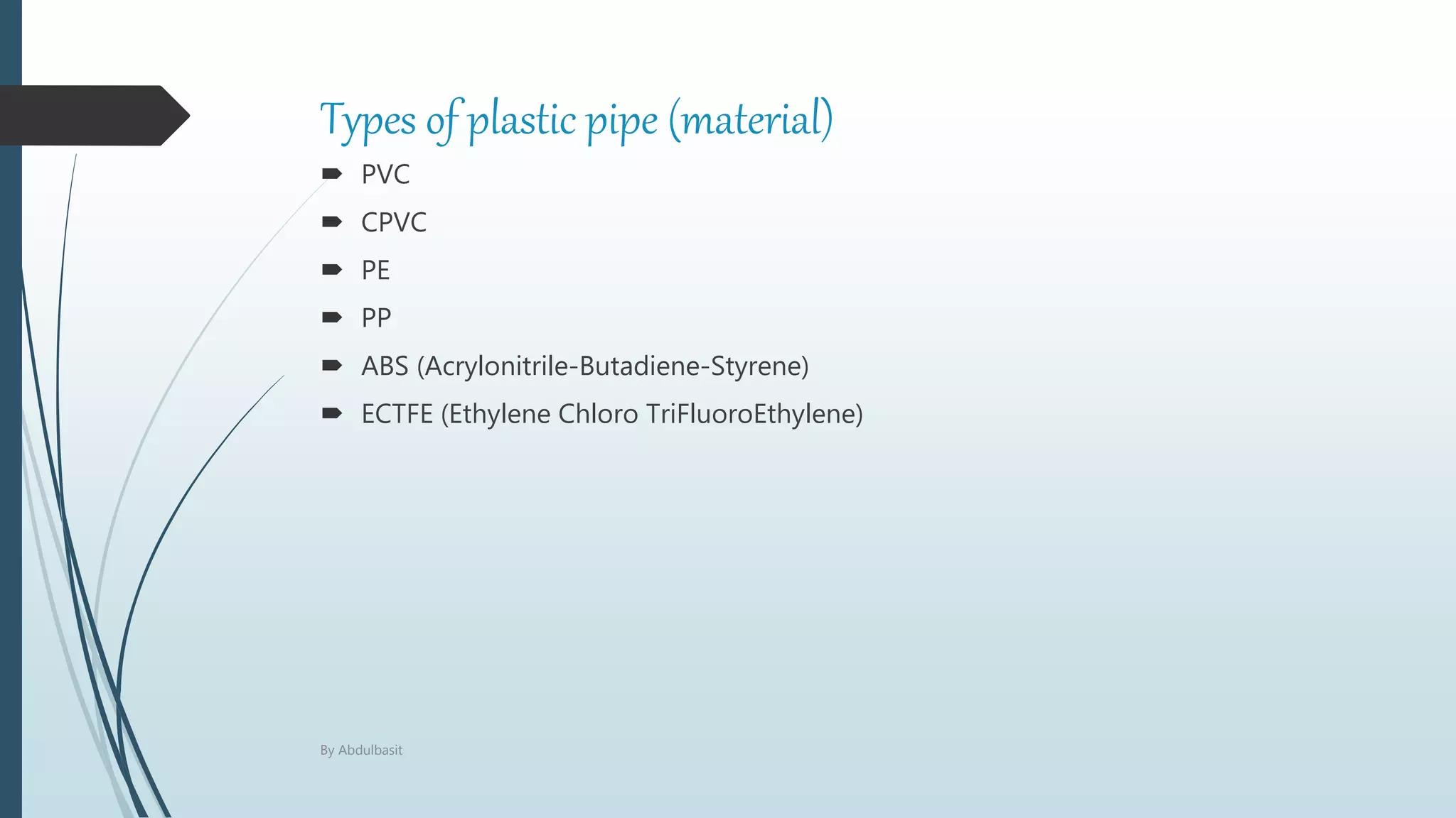 plastic piping seminar presentation | PPTX