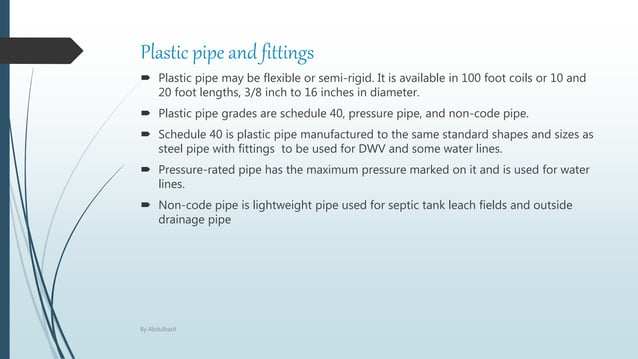 plastic piping seminar presentation | PPTX | Chemistry | Science