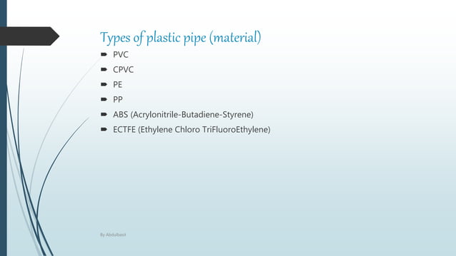 plastic piping seminar presentation | PPTX | Chemistry | Science