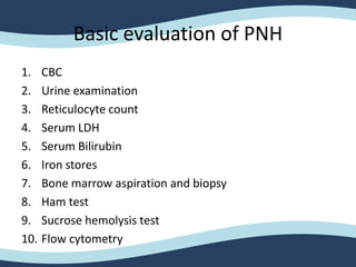 Paroxysmal nocturnal hematuria | PPTX