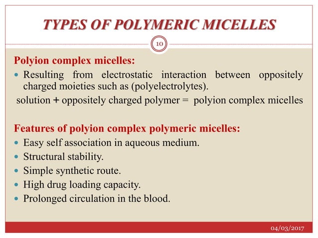 Seminar polymeric micelles | PPTX | Chemistry | Science