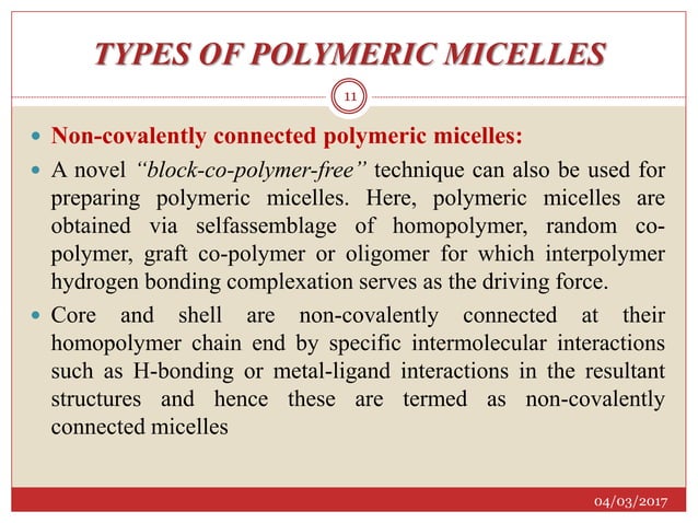 Seminar polymeric micelles | PPTX | Chemistry | Science