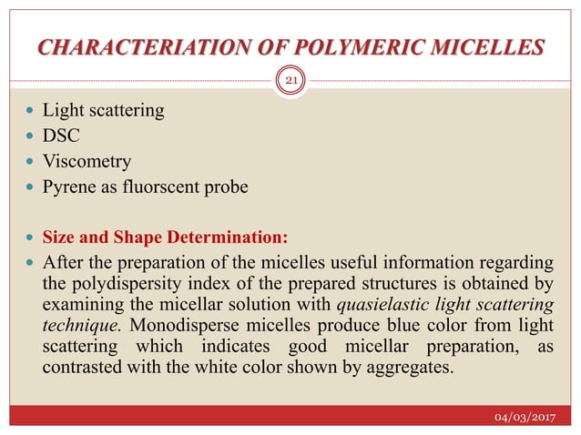 Seminar polymeric micelles | PPTX | Chemistry | Science
