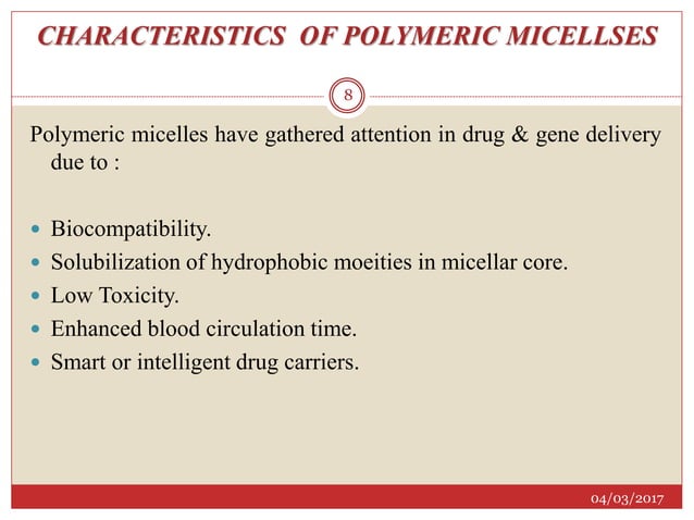 Seminar polymeric micelles | PPTX | Chemistry | Science
