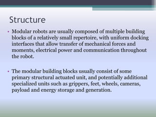 Self re-configuring modular ROBOT | PPTX