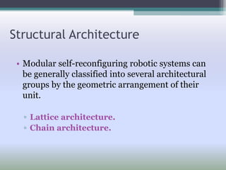 Self re-configuring modular ROBOT | PPTX