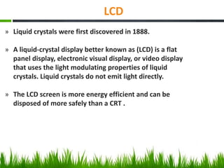 Display Technologies ,OLD,NEW,Next Generation technologies | PPT