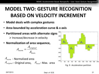 MEMS ACCELEROMETER BASED NONSPECIFIC – USER HAND GESTURE RECOGNITION | PPTX