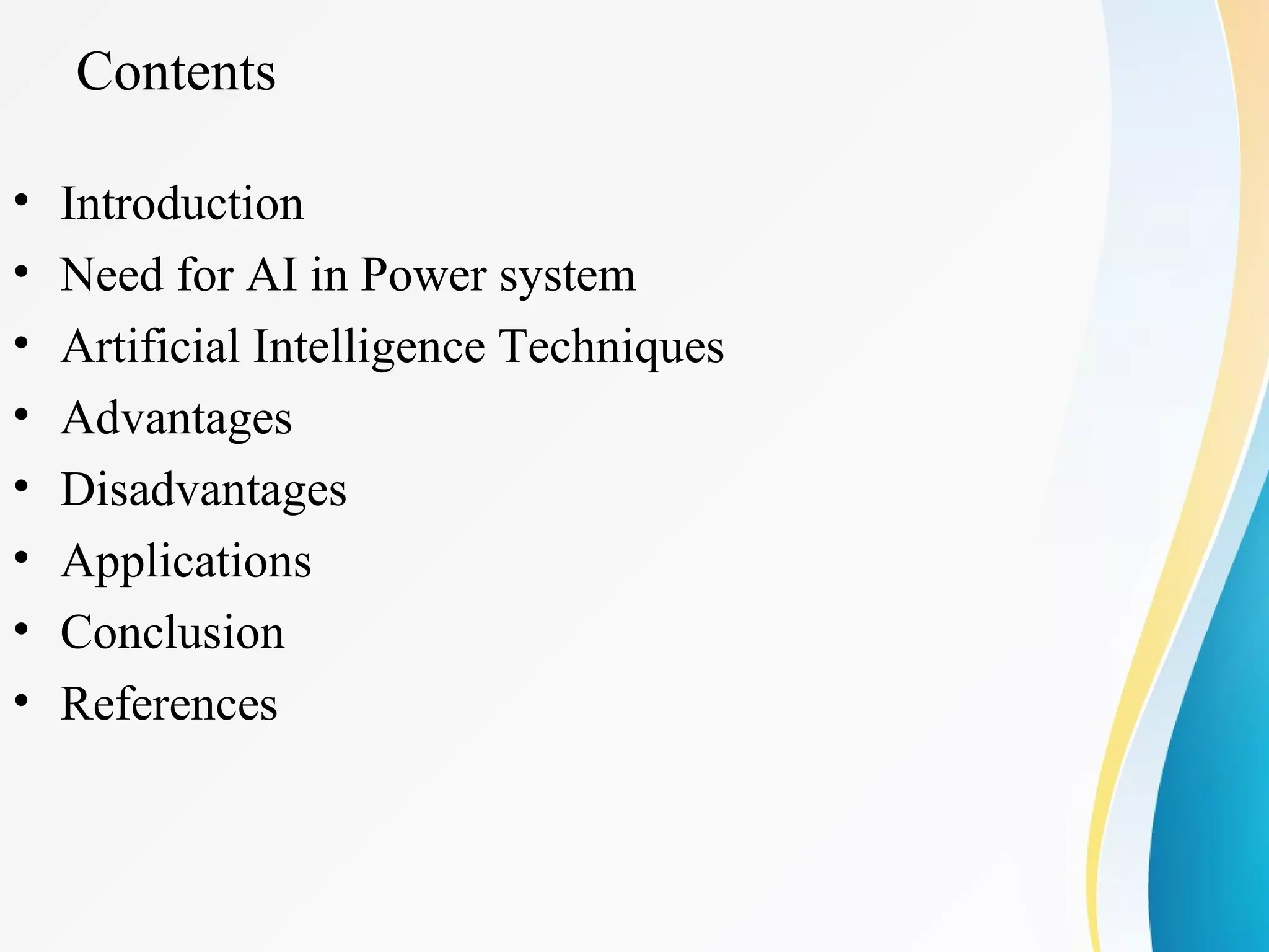 Artificial Intelligence in Power Systems | PPT