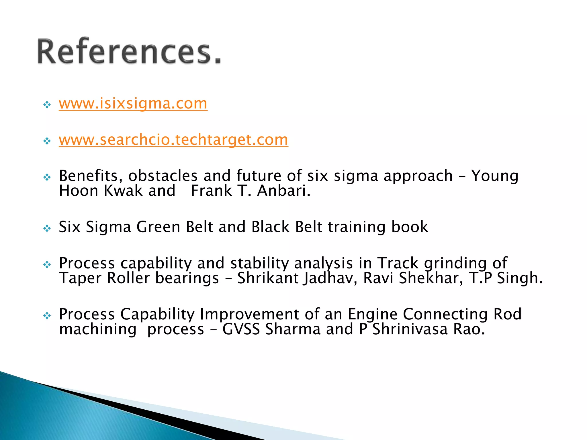 Six Sigma : Process Capability | PPTX