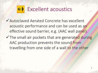 Autoclaved Aerated Concrete Blocks | PPTX