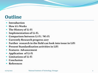 LiFi technology (visible light communication ) | PPTX