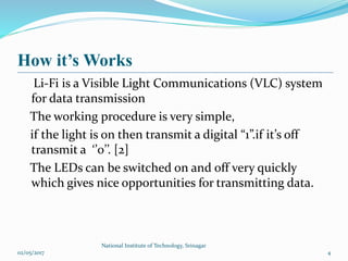 LiFi technology (visible light communication ) | PPTX