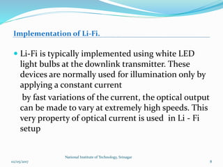 LiFi technology (visible light communication ) | PPTX