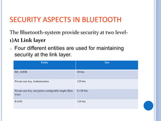 Bluetooth Network security | PPTX