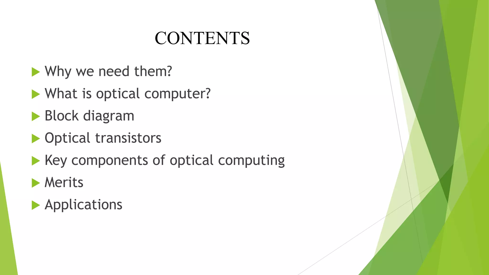 optical computer technology | PPT