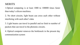 optical computer technology | PPT