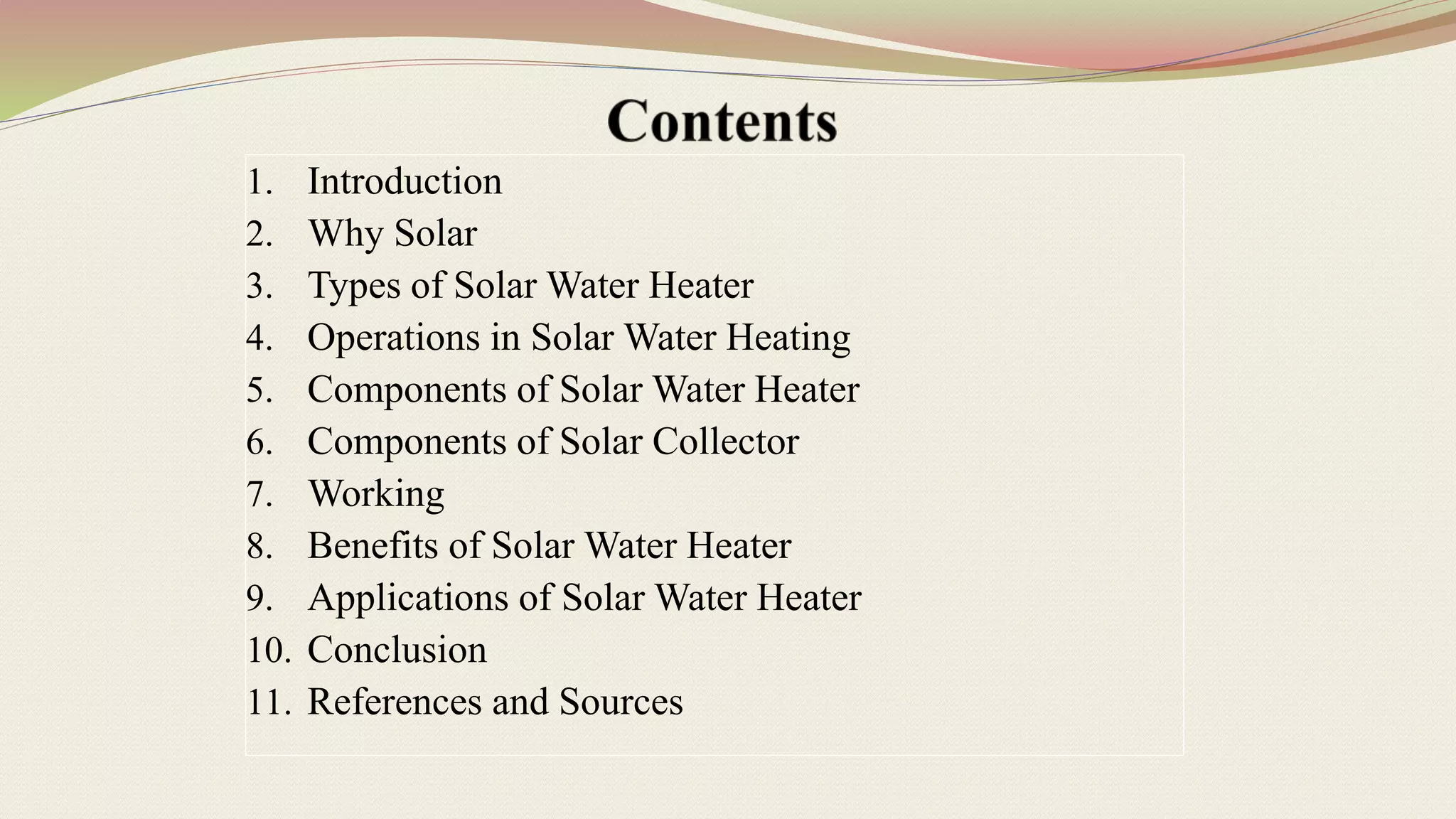 Solar Water Heater | PPTX