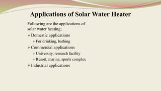 Solar Water Heater | PPTX