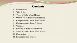 Solar Water Heater | PPTX