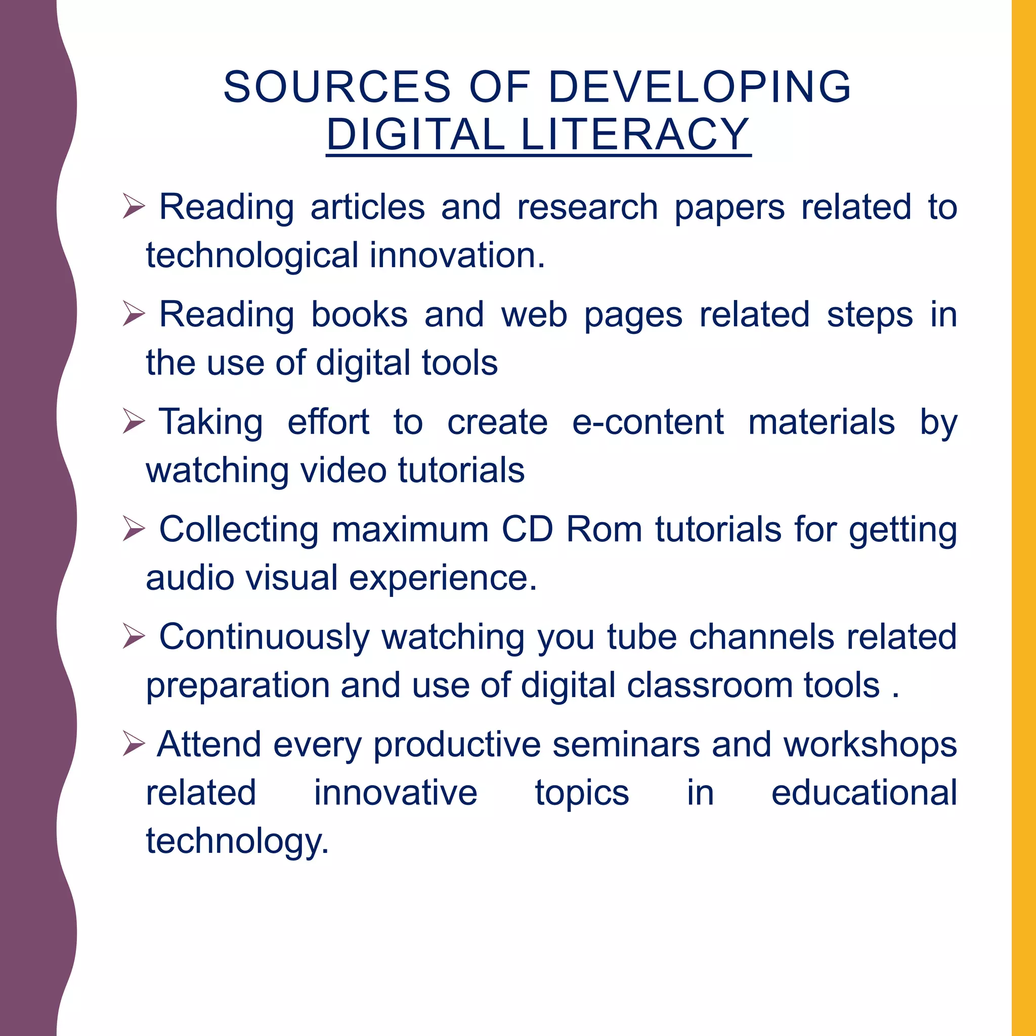 Digital Literacy for Teachers | PDF