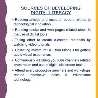 Digital Literacy for Teachers | PDF