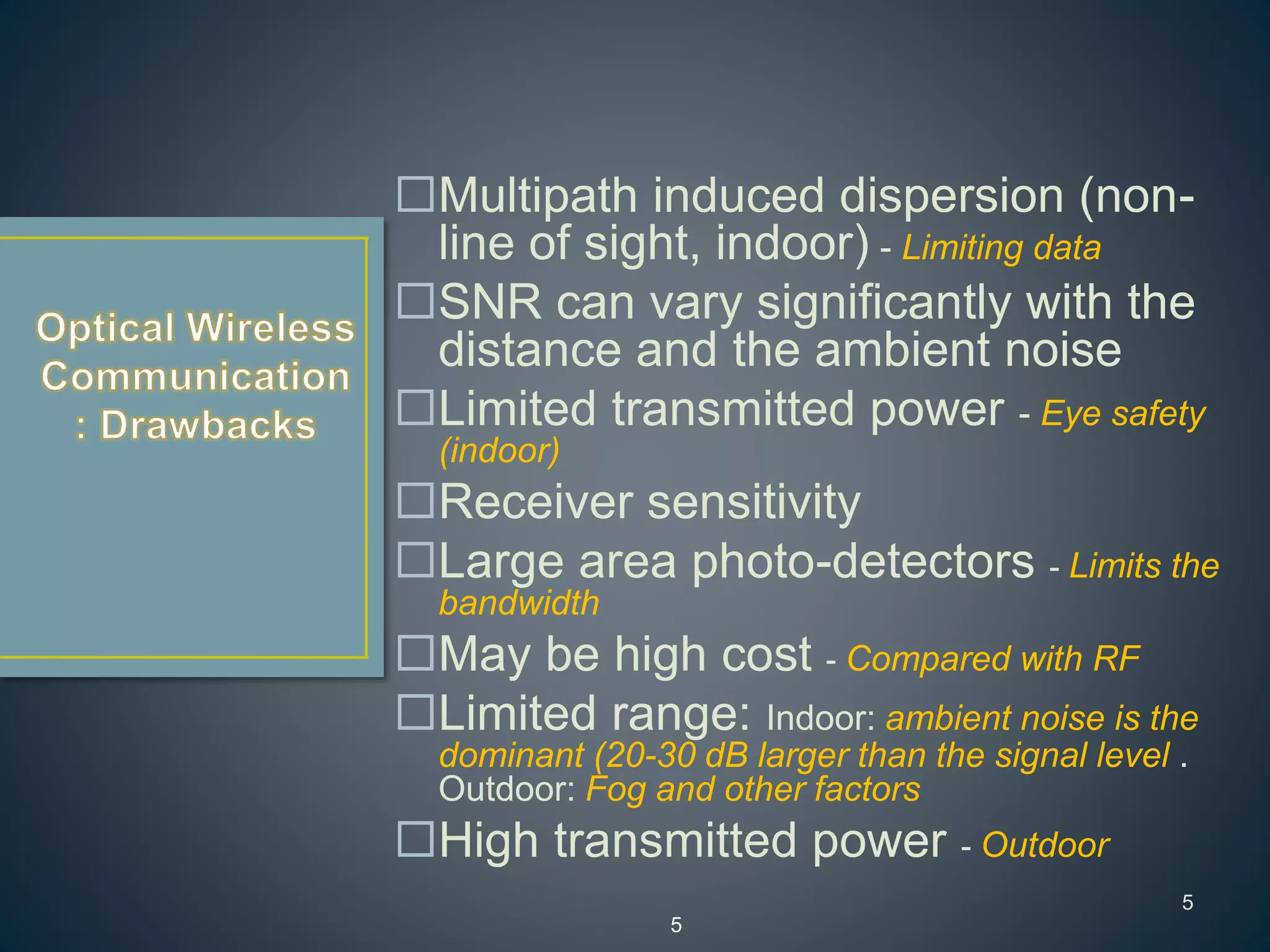 wireless optical communication | PPTX
