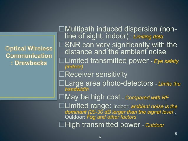 Wireless Optical Communication Pptx Computer Networking Computing