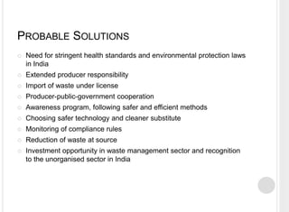 Strategy of E-Waste Management | PPTX