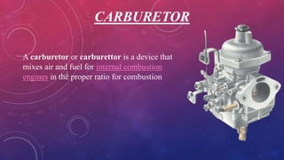 introduction to carburetor | PPTX